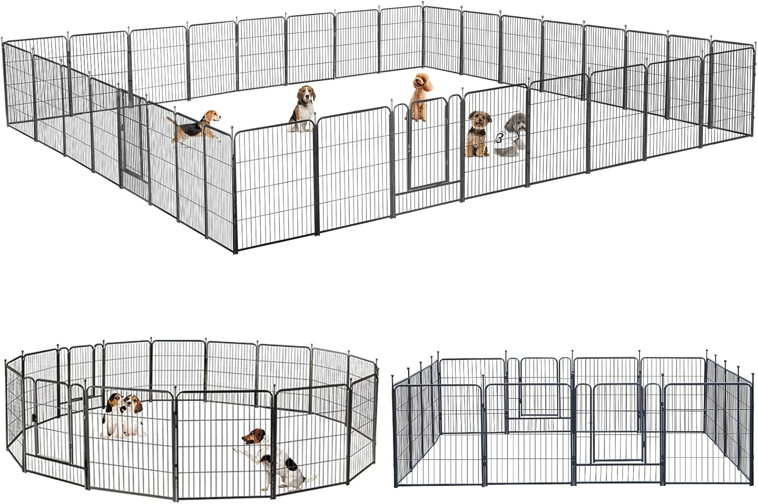 Dog Playpen, Dog Fences for The Yard, Dog Pen Indoor, Portable Outdoor ...