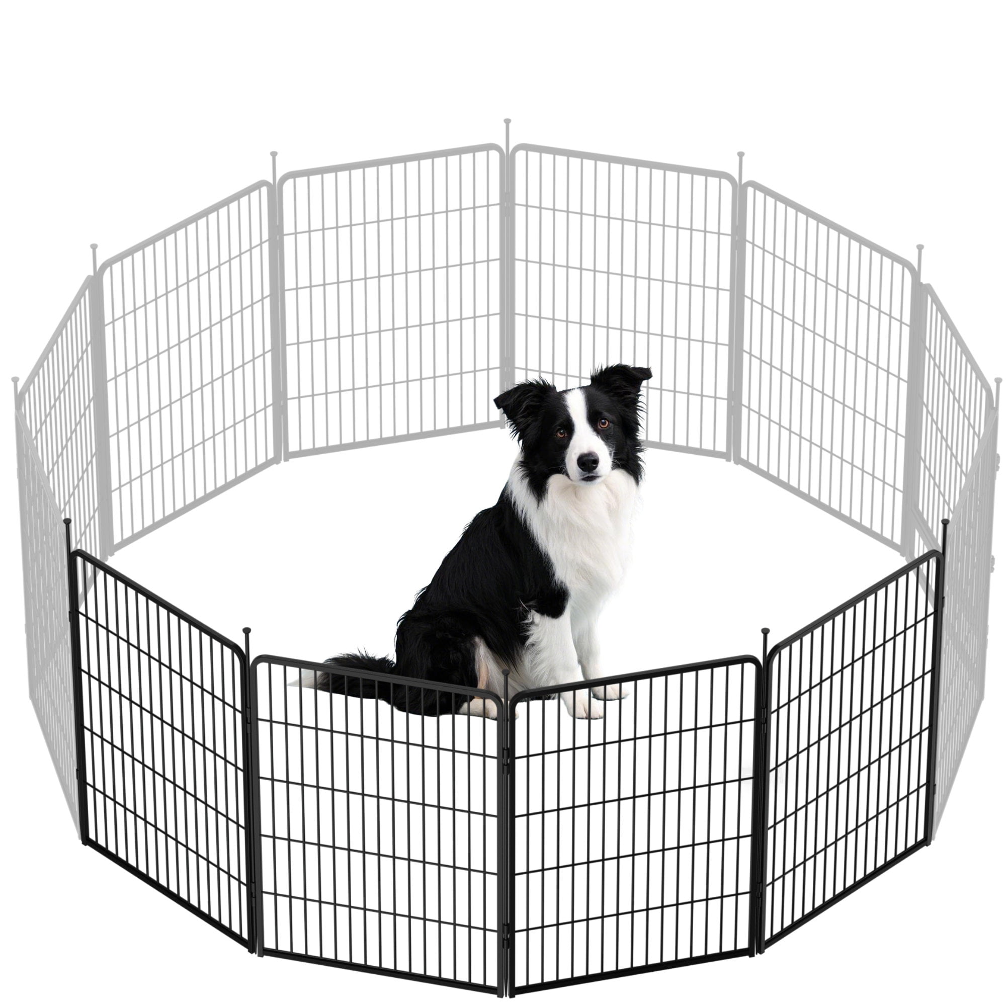 SunsGrove Dog Playpen, Heavy Duty Anti-Rust Pet Pen for Indoor ...