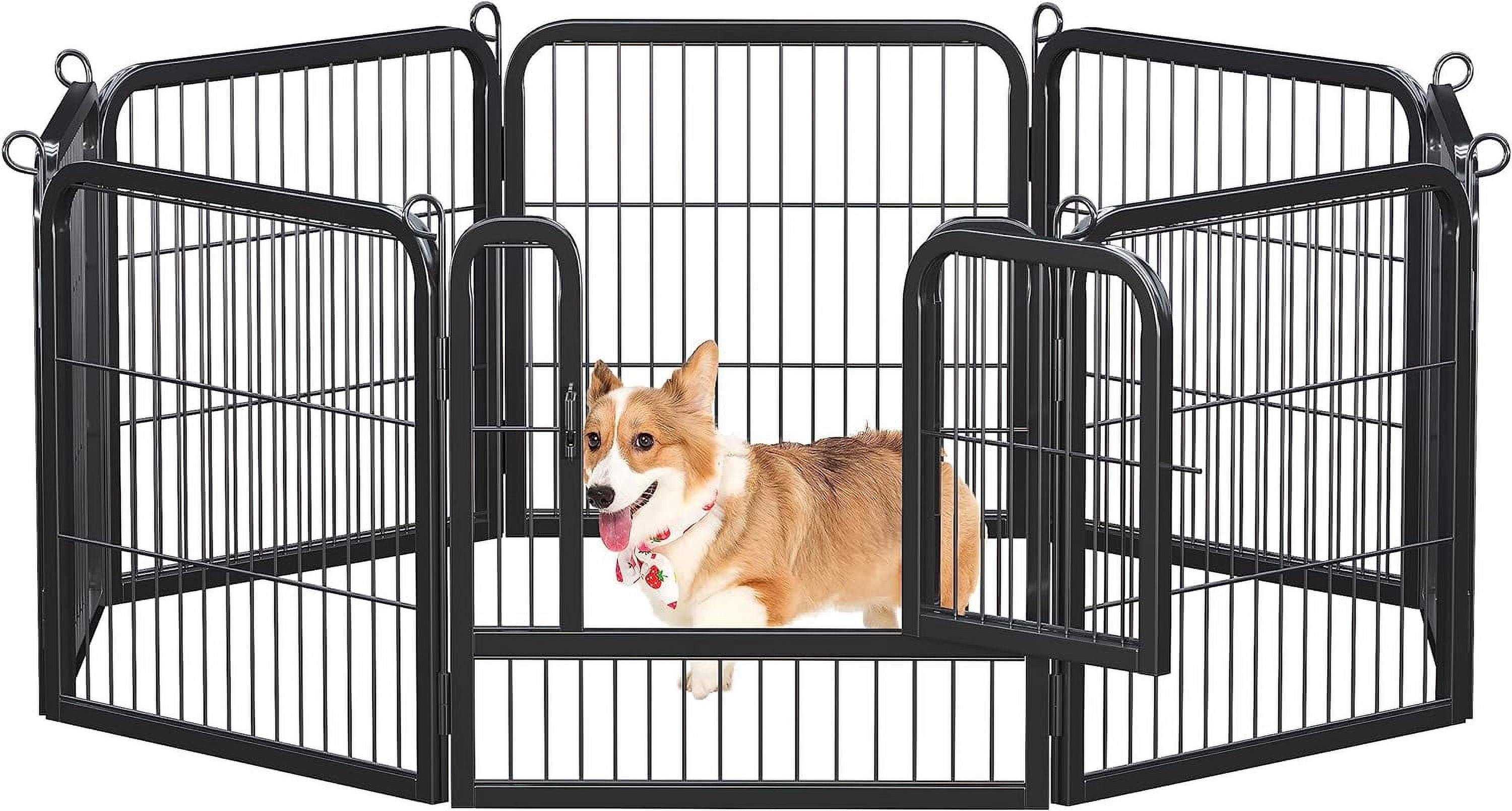 Dog Playpen Outdoor, 24 inch 8 Panels Dog Pen Indoor Heavy Duty Puppy ...