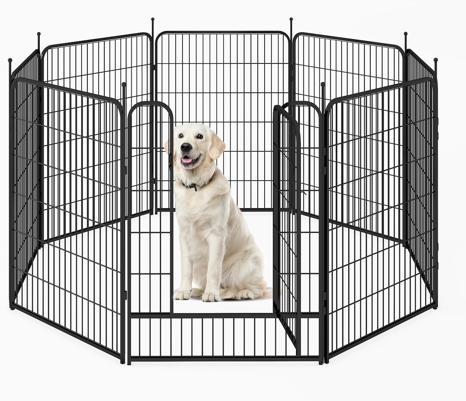 Dog Playpen Portable Exercise Fence Heavy Duty Metal Pet Playpen Indoor ...