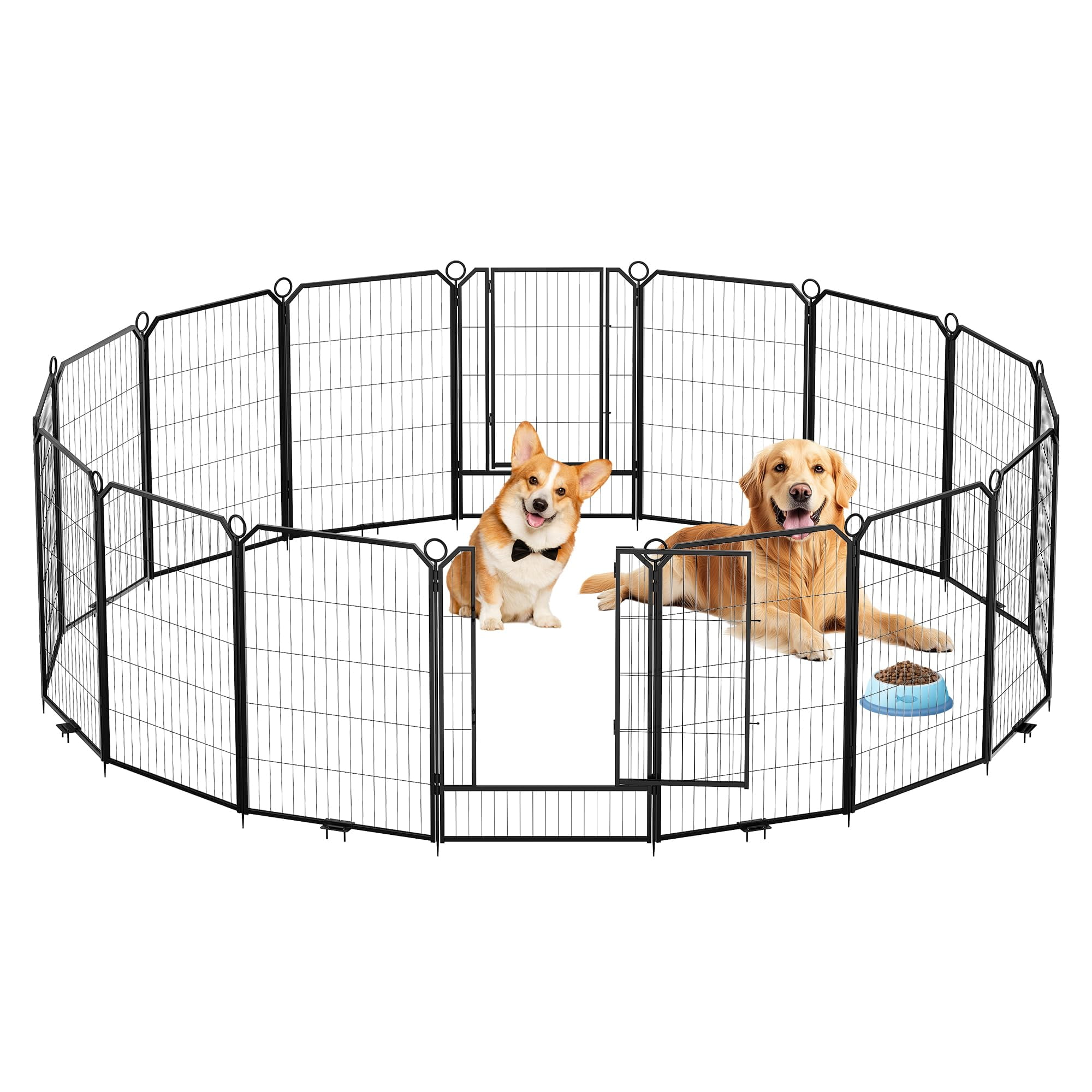 Dog Playpen, Portable Exercise Fence, Heavy Duty Metal Pet Playpen ...