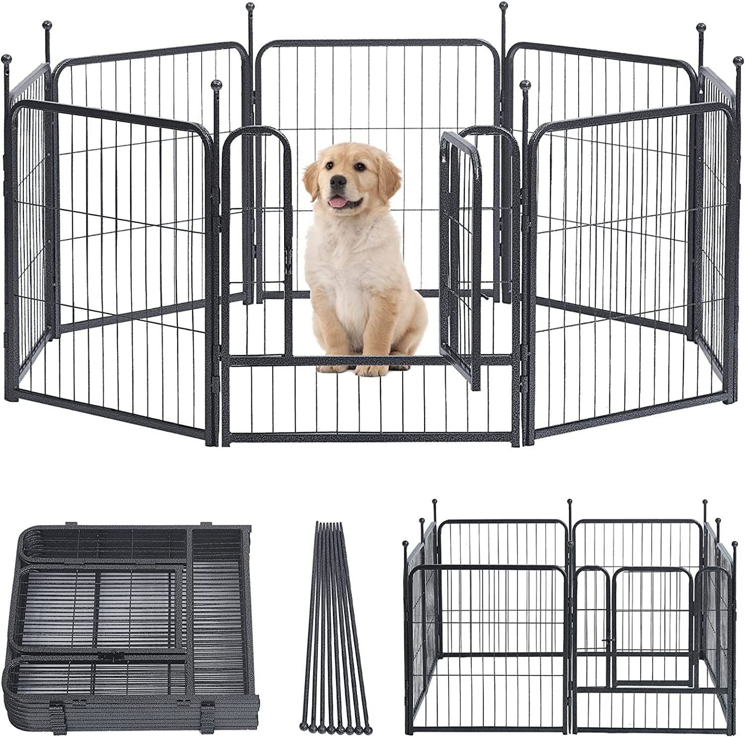 Dog Playpen,Portable Outdoor Dog Fence, Dog Pen Indoor, Dog Playpen for ...