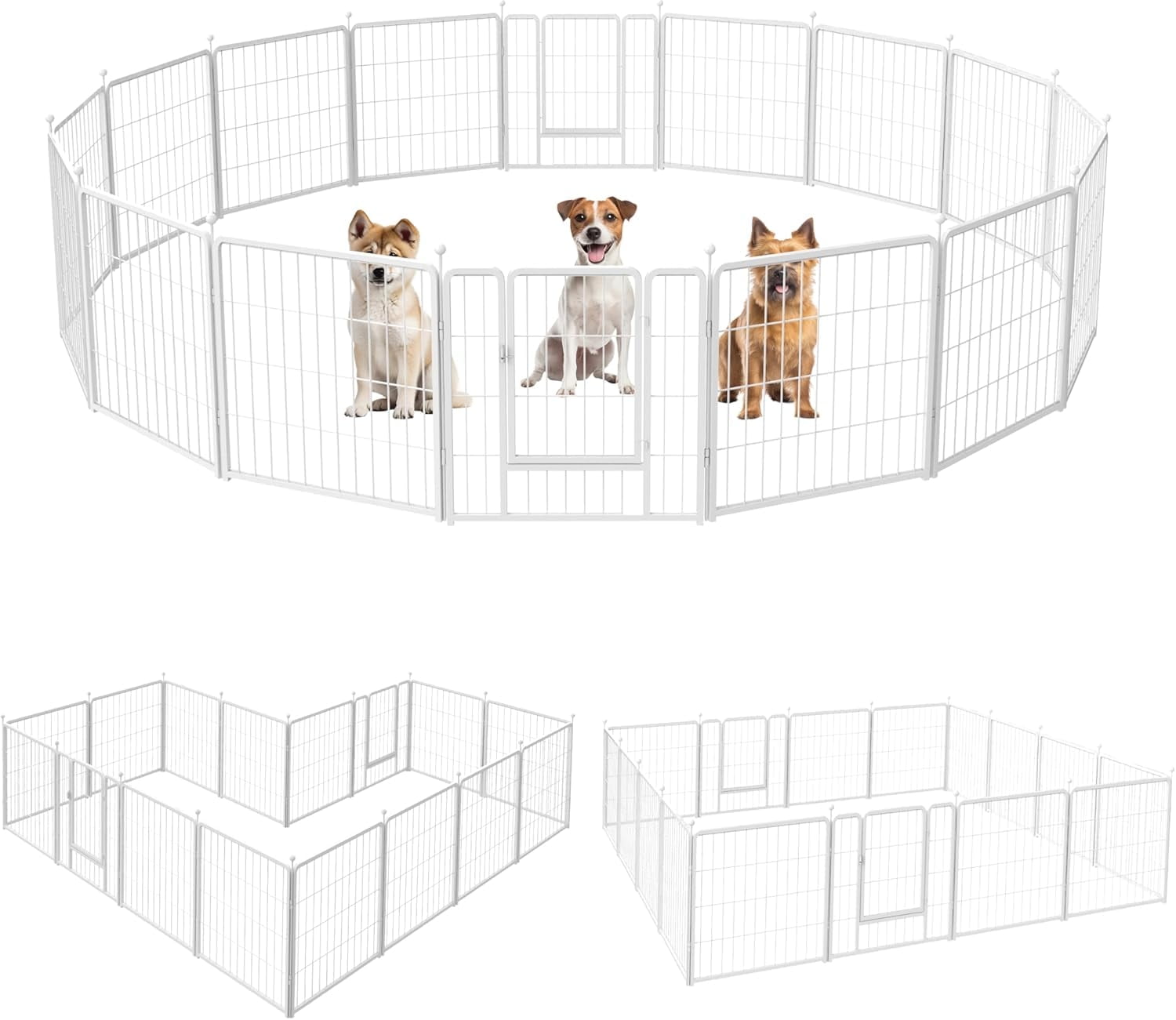 Dog Playpen for Camping, Yard, RV, 24 Inch 16 Panels Play Pen Indoor ...