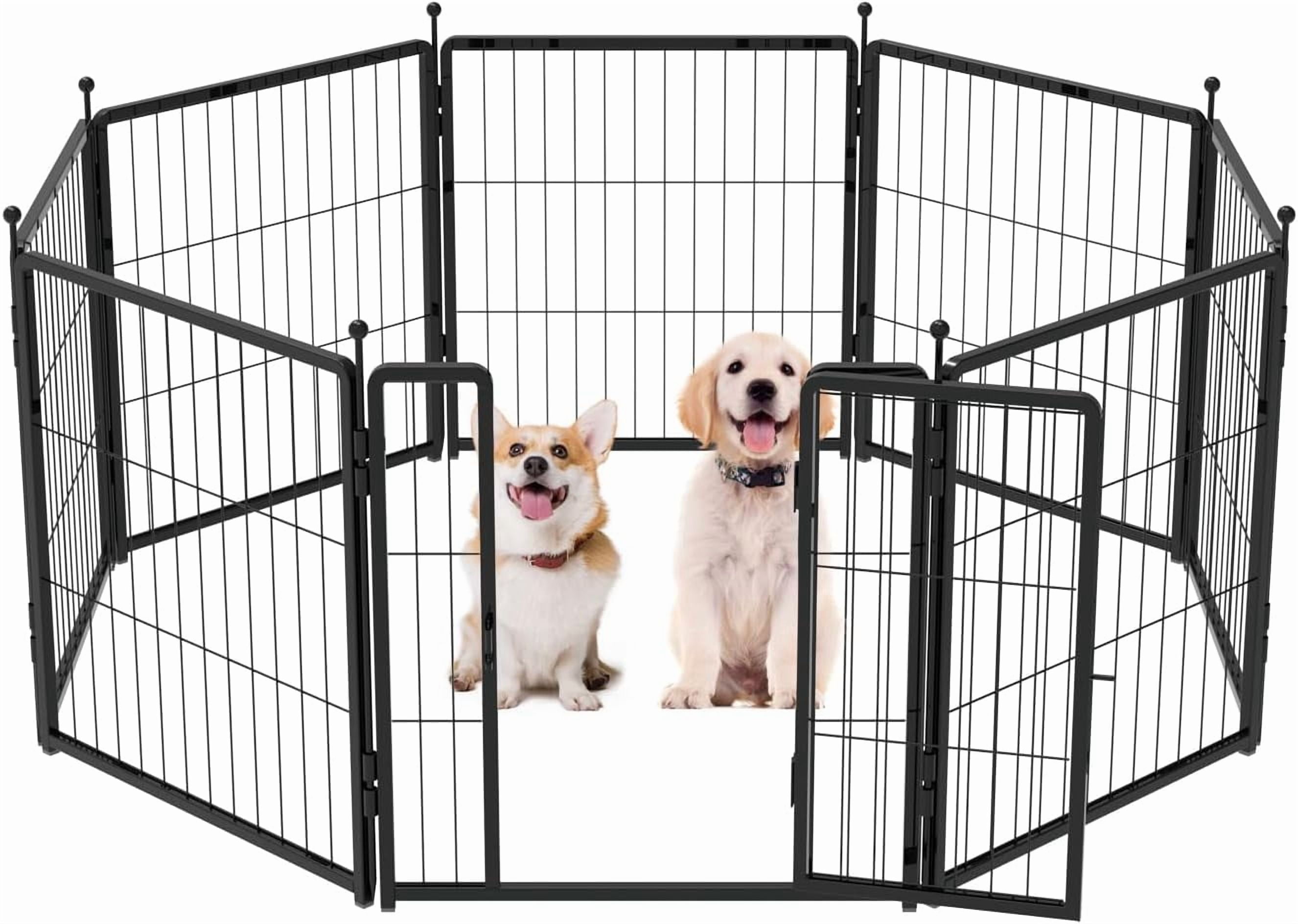 Dog Playpen inch Panels for Indoor & Outdoor Use Heavy-Duty Metal Pet ...