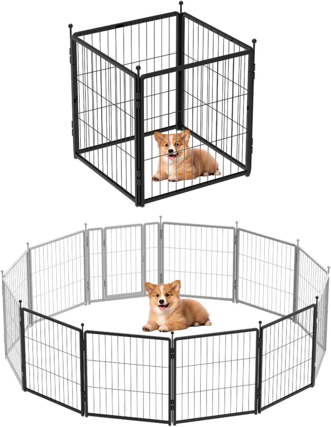 Dog Playpen inch Panels for Indoor & Outdoor Use Heavy-Duty Metal Pet ...