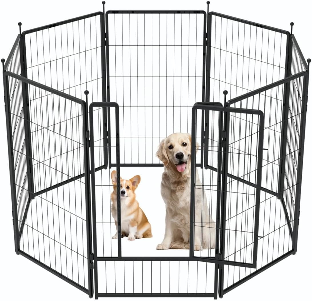 Dog Playpen inch Panels for Indoor & Outdoor Use Heavy-Duty Metal Pet ...