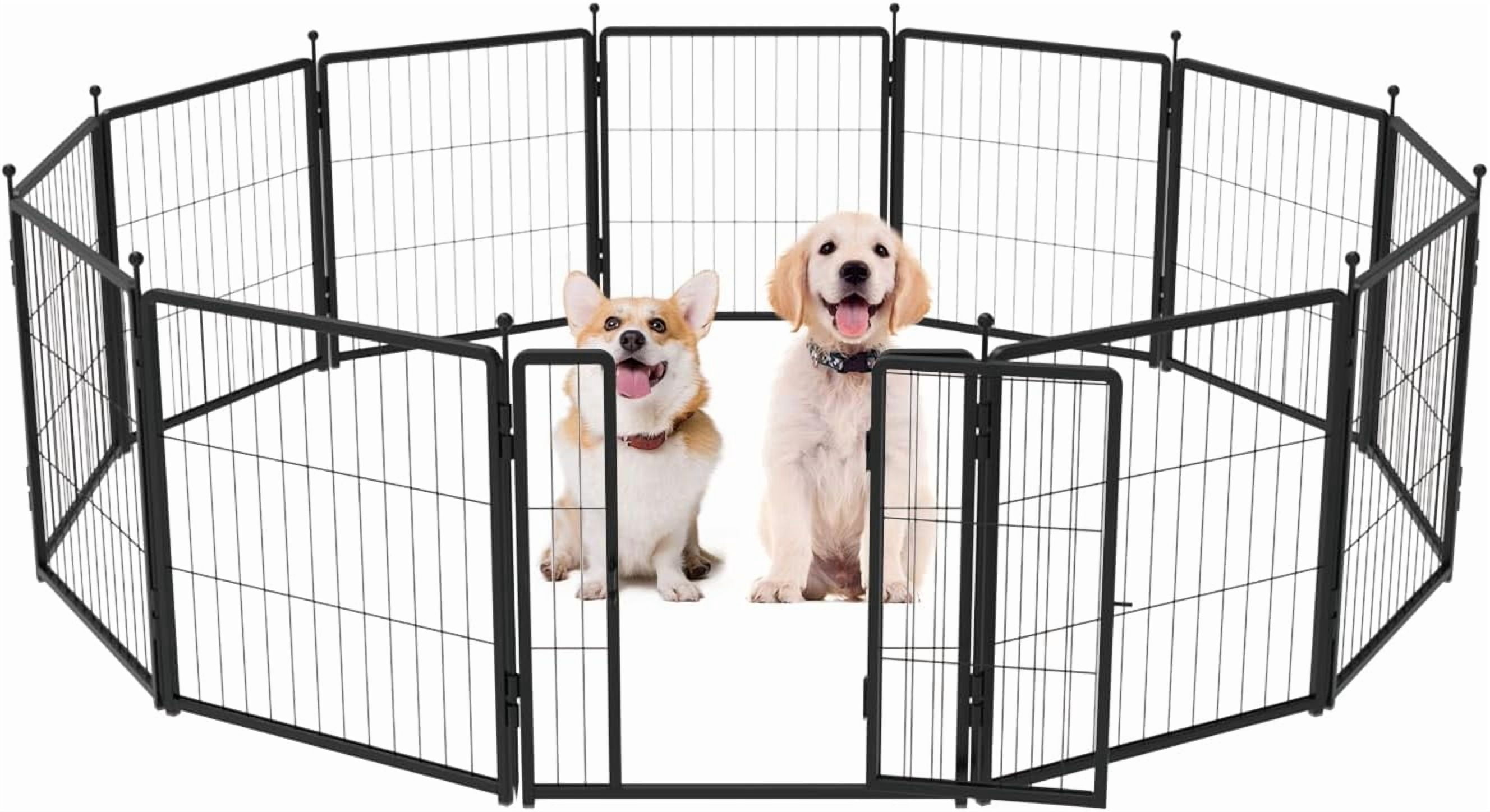 Dog Playpen inch Panels for Indoor & Outdoor Use Heavy-Duty Metal Pet ...