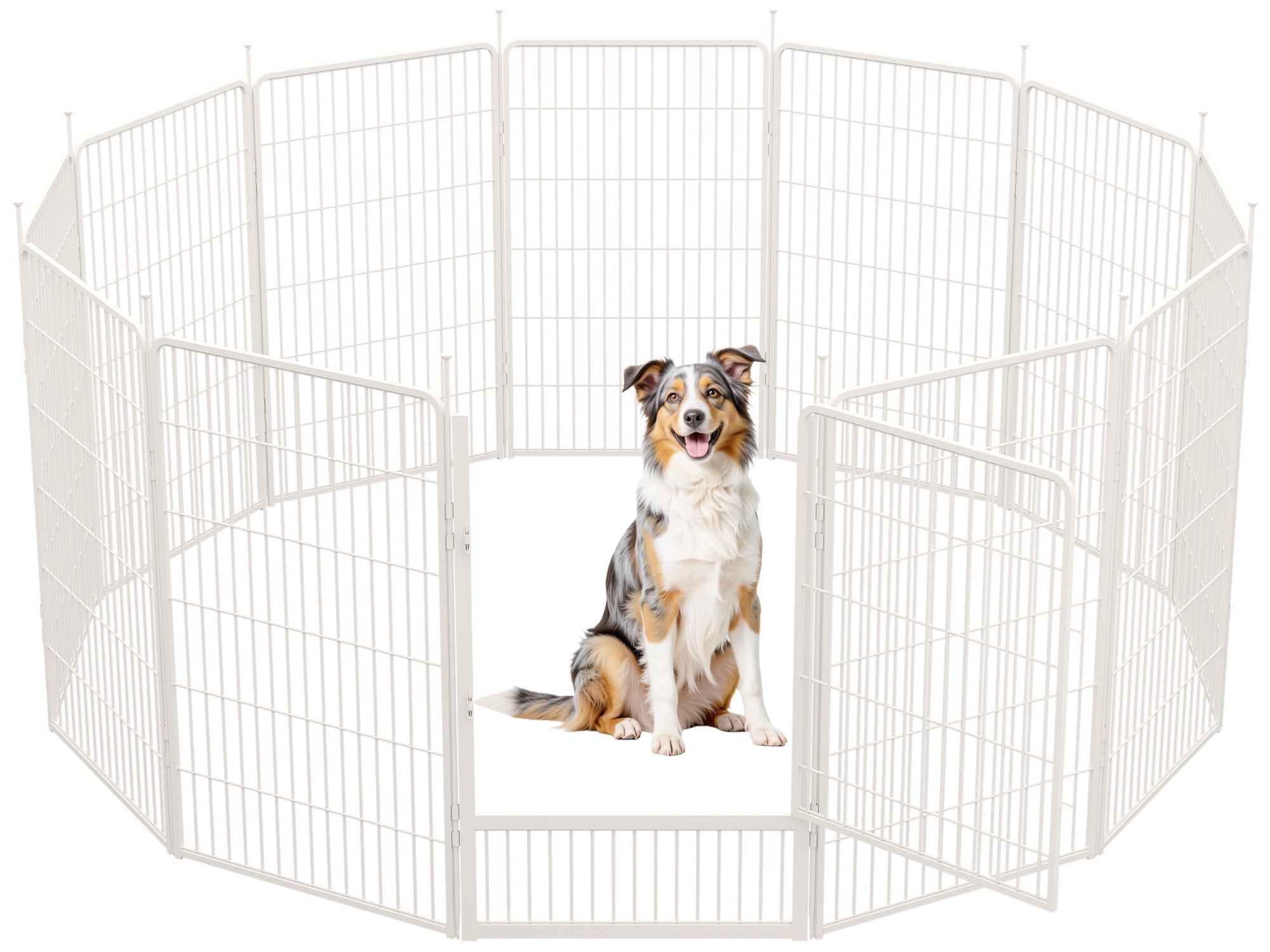 SunsGrove Dog Playpen with Wider Door, Heavy Duty Anti-Rust Pet Pen for ...