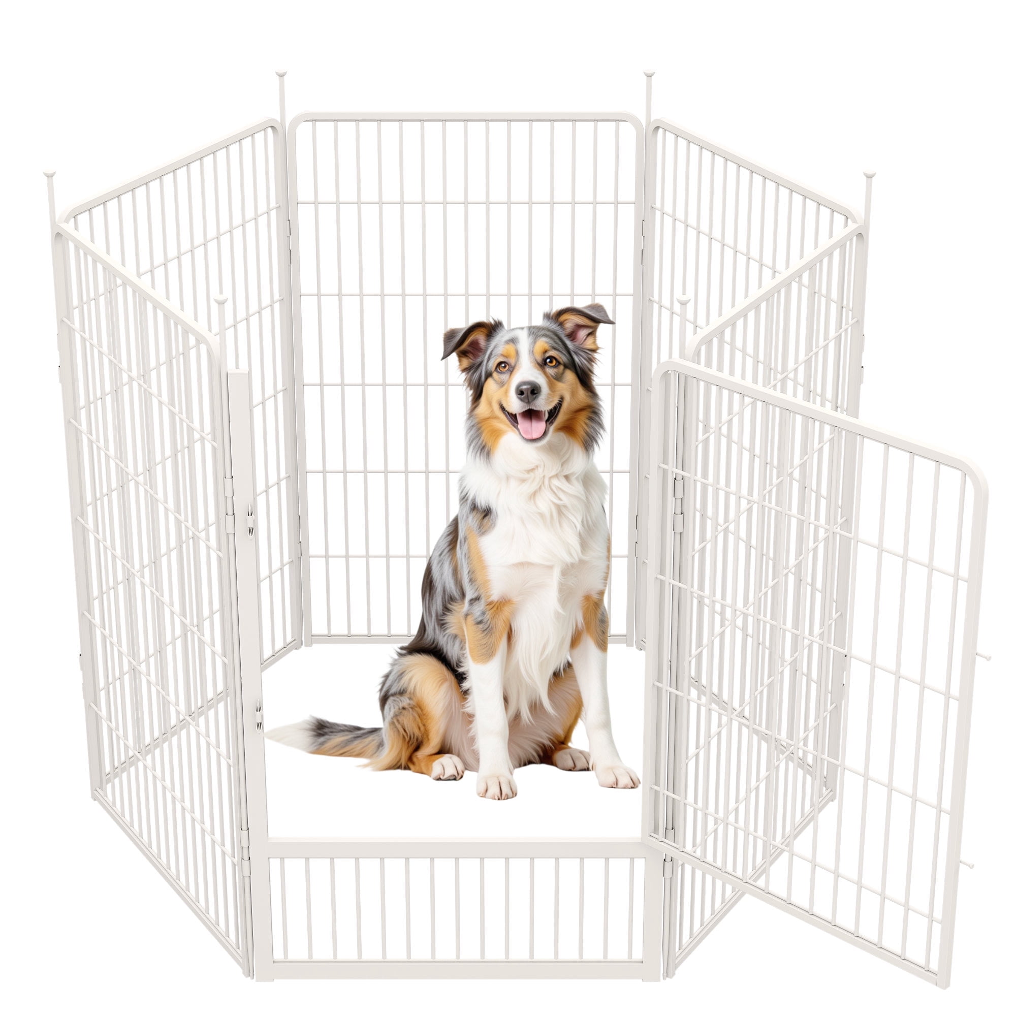 SunsGrove Dog Playpen with Wider Door, Heavy Duty Anti-Rust Pet Pen for ...