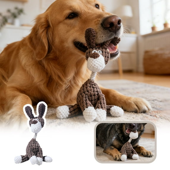 Dog Plush Toy, 2026 New Indestructible Plush Dogs Cats Toys for ...