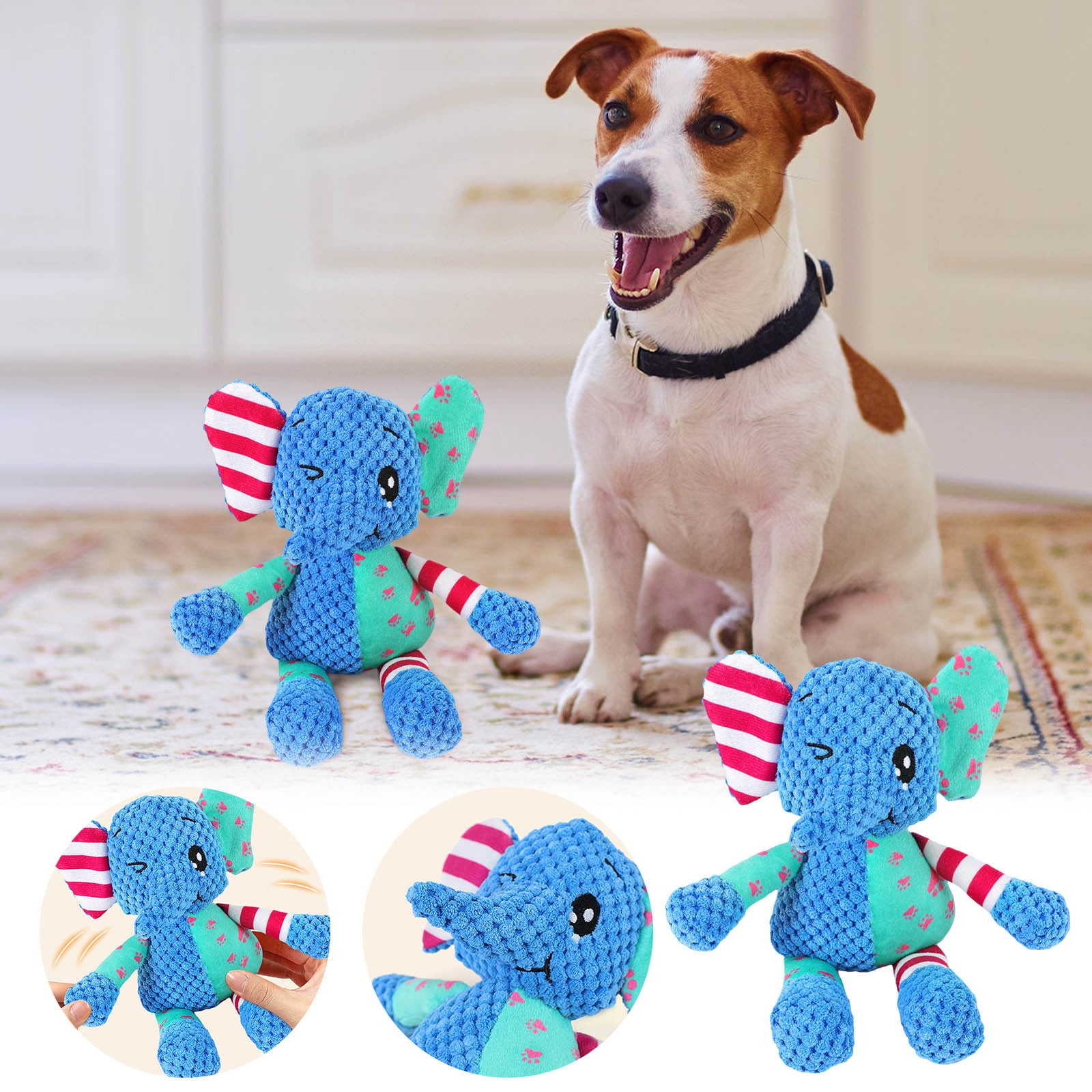 Dog Plush Toy for Large Aggressive Chewers, Animals Toys Indestructible Dog Squeaky Toys ...