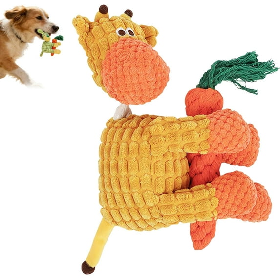 Dog Plush Toy for Large Aggressive Chewers,Indestructible Dog Squeaky ...