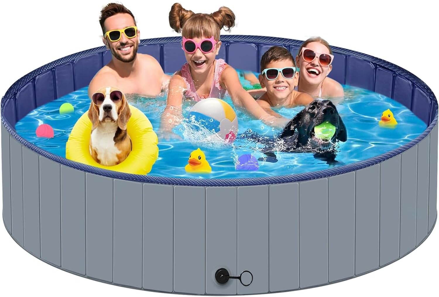 Dog Pool, Plastic Pool for Kids, Dog Tub for Medium Dogs, Dog Bathtub ...