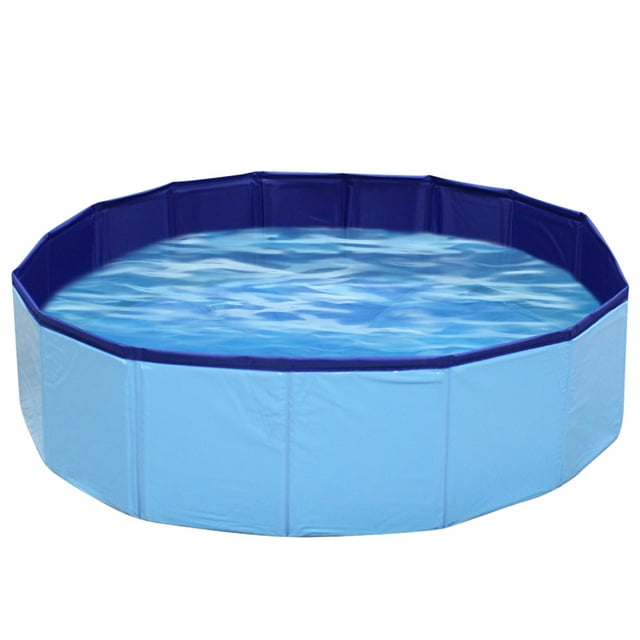 Dog Pool, Slip-Resistant Kiddie Pool, Foldable PVC Dog Pet Swimming ...