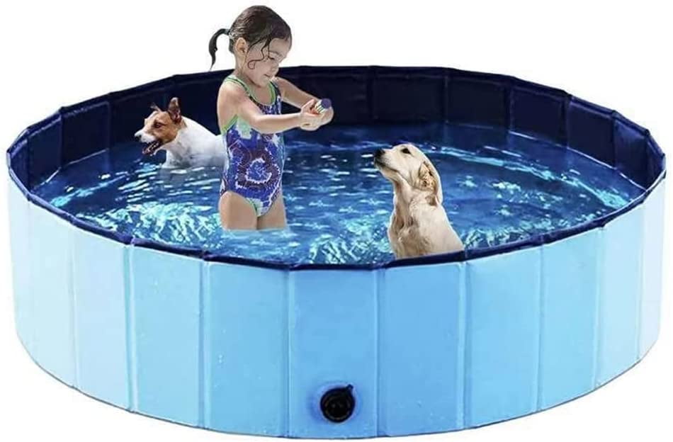 Dog Pool for Large Dogs - KizmetKare Portable Kiddie Pool Plastic Pet ...