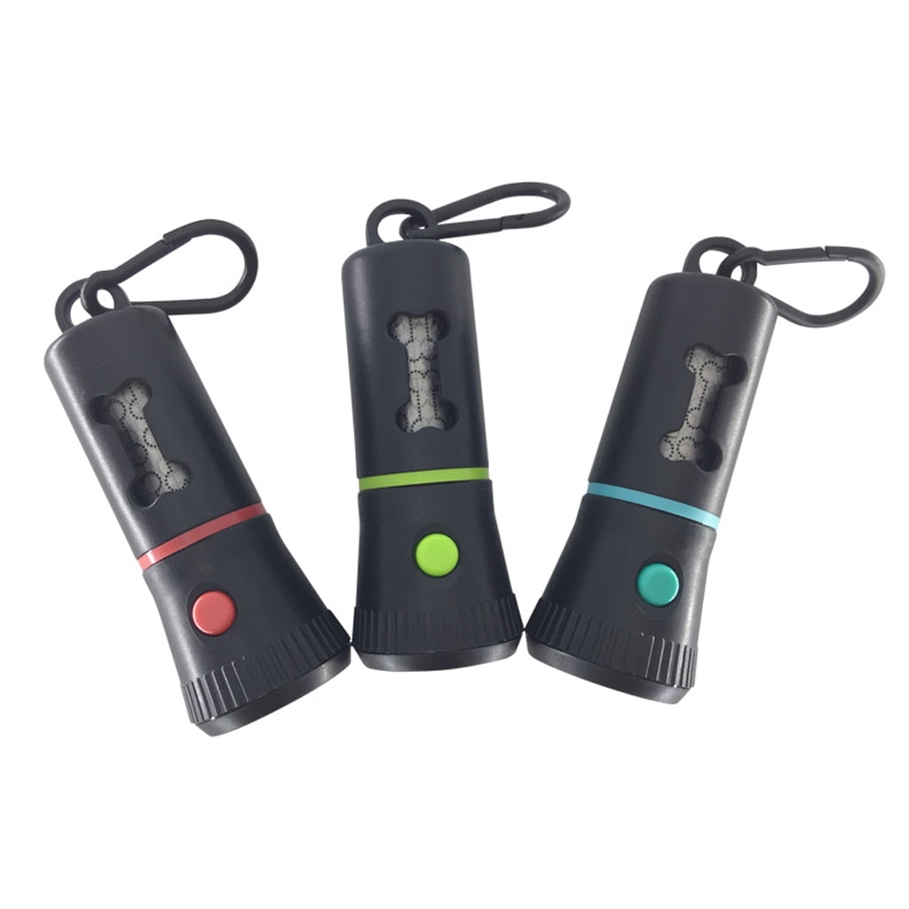 Dog Poop Bag Dispenser with LED Flashlight Cleaning Waste Garbage Box ...