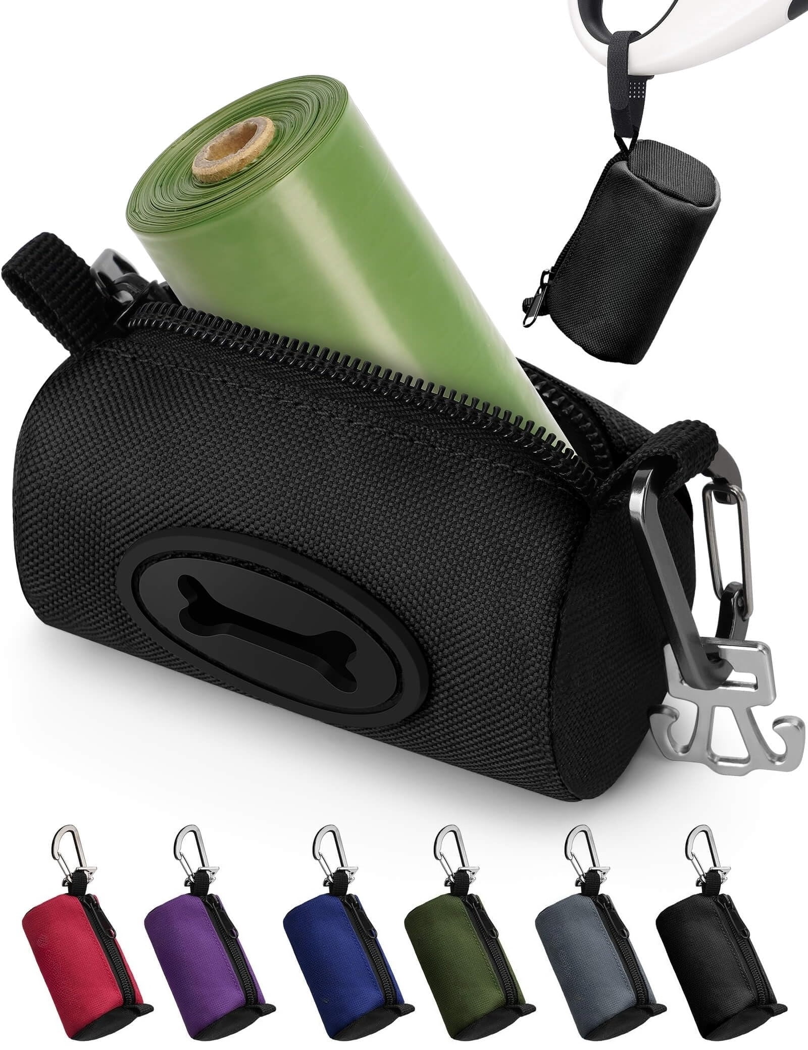 Dog Poop Bag Holder for Leash, Large Opening for Easy Pull Out, Doggy ...