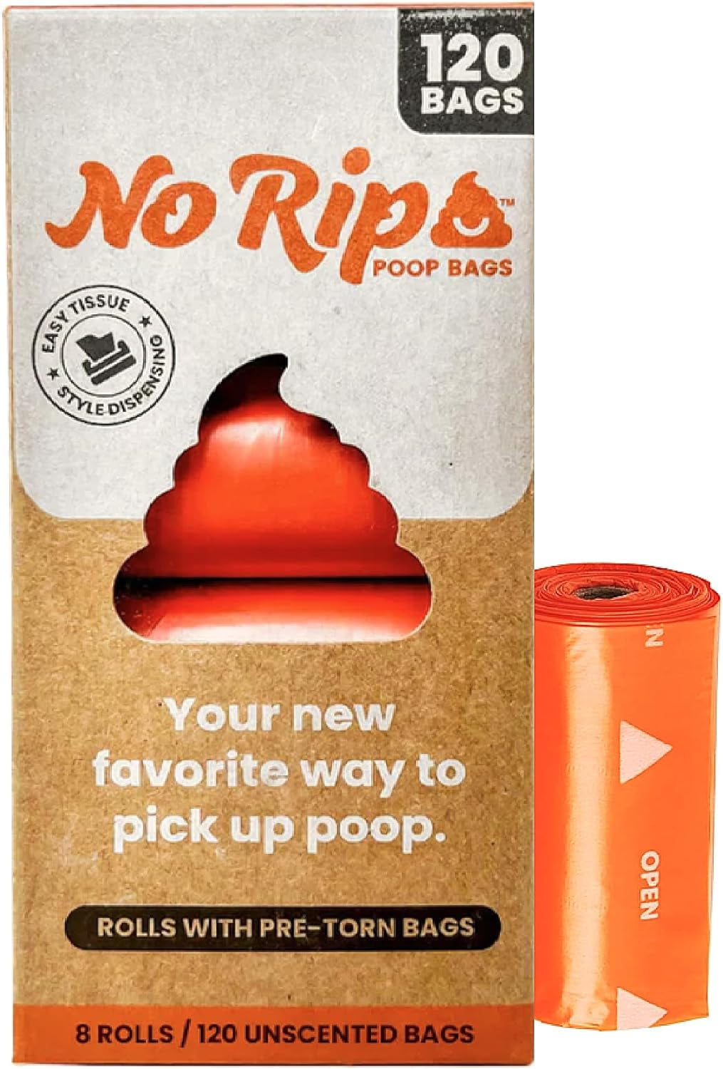 Dog Poop Bag Rolls: Convenient Tissue-Style, Extra Thick, Leak Proof ...