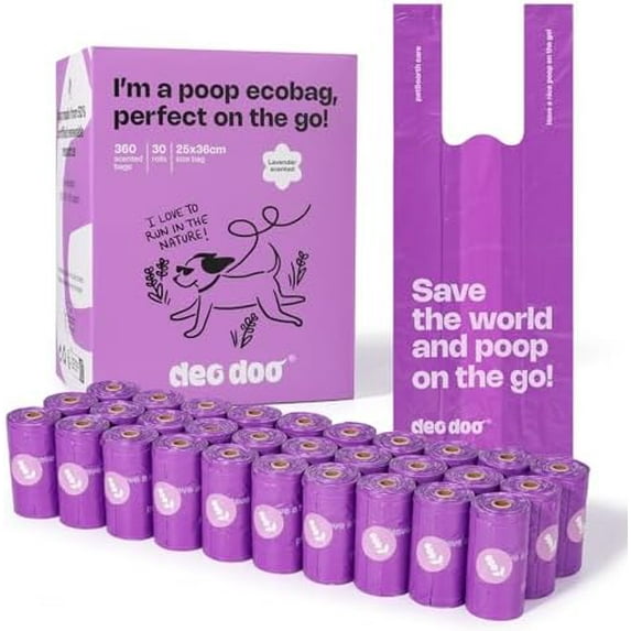 Dog Poop Bags with Handles 30 Rolls 360 Counts Big Sizes Leak Proof and ...