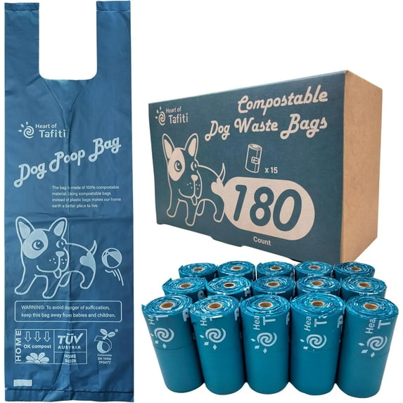 Dog Poop Bags with Handles, Dog Poop Bags Rolls-180 Counts, Doggie Poop ...
