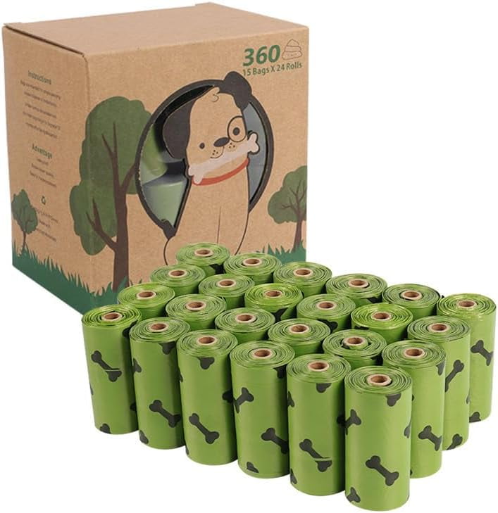 Dog Poop Bags, Leak Proof, 360 Counts - Suitable for Big and Small Dogs ...