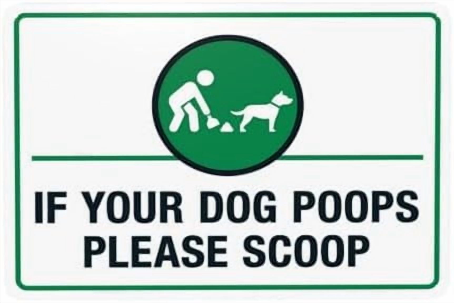 Dog Poop Sign, Funny Clean Up After Your Dog Warning Sign, No Dog Poop ...