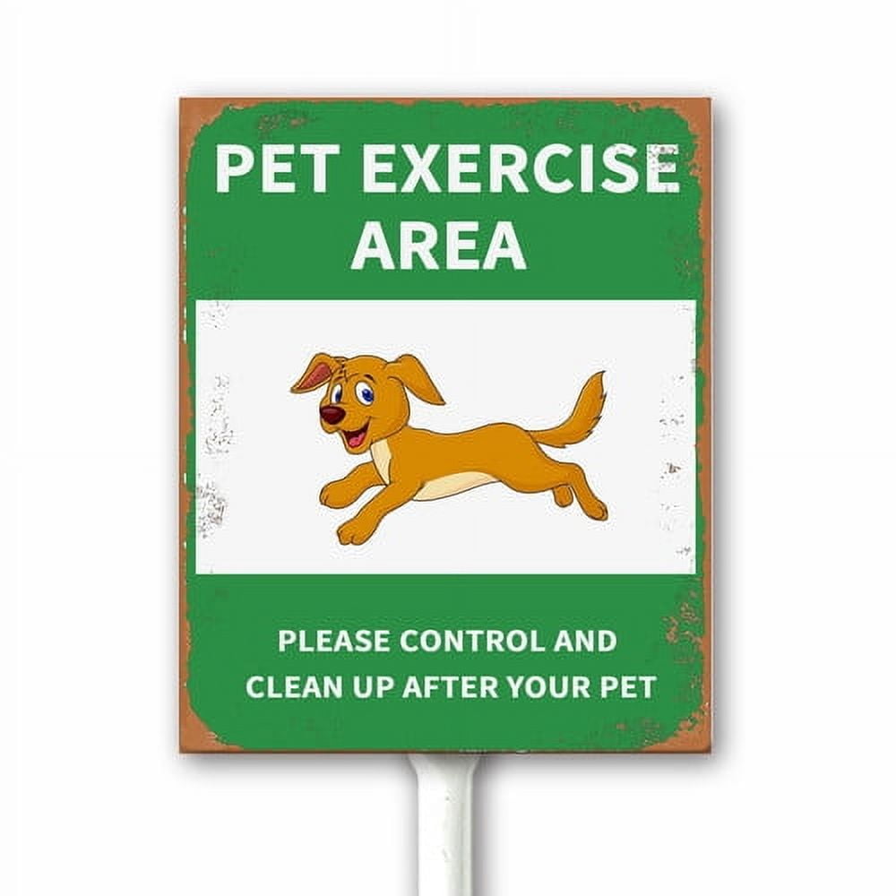 No Dog Poop Sign,Pet Exercise Area, Control and Clean Up After Your Pet ...