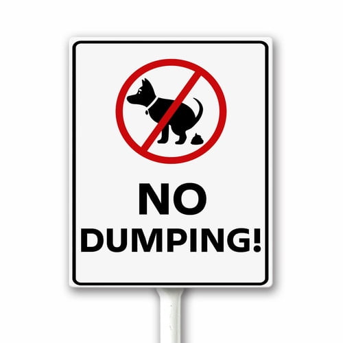 Dog Poop Signs, No Dumping, Keep Off Grass Lawn Sign Yard Decor With ...