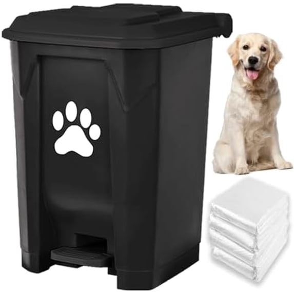 Dog Poop Trash Can Outdoors Pet Waste Station with Lid Dog Waste ...