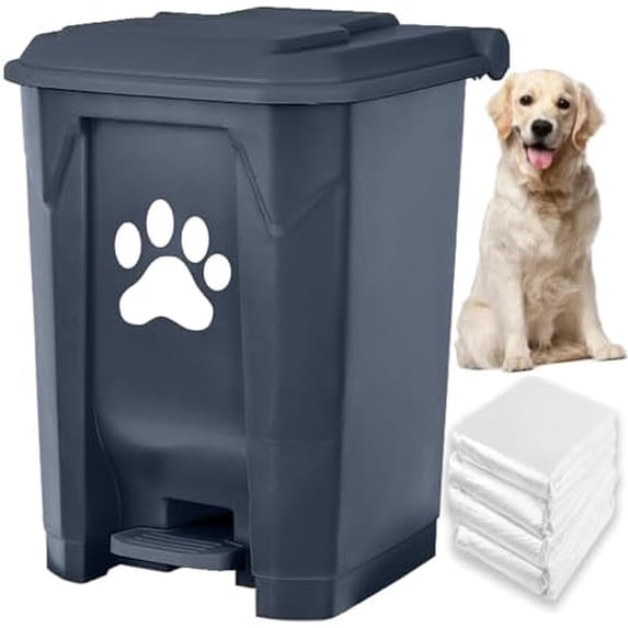 Dog Poop Trash Can Outdoors Pet Waste Station with Lid Dog Waste ...