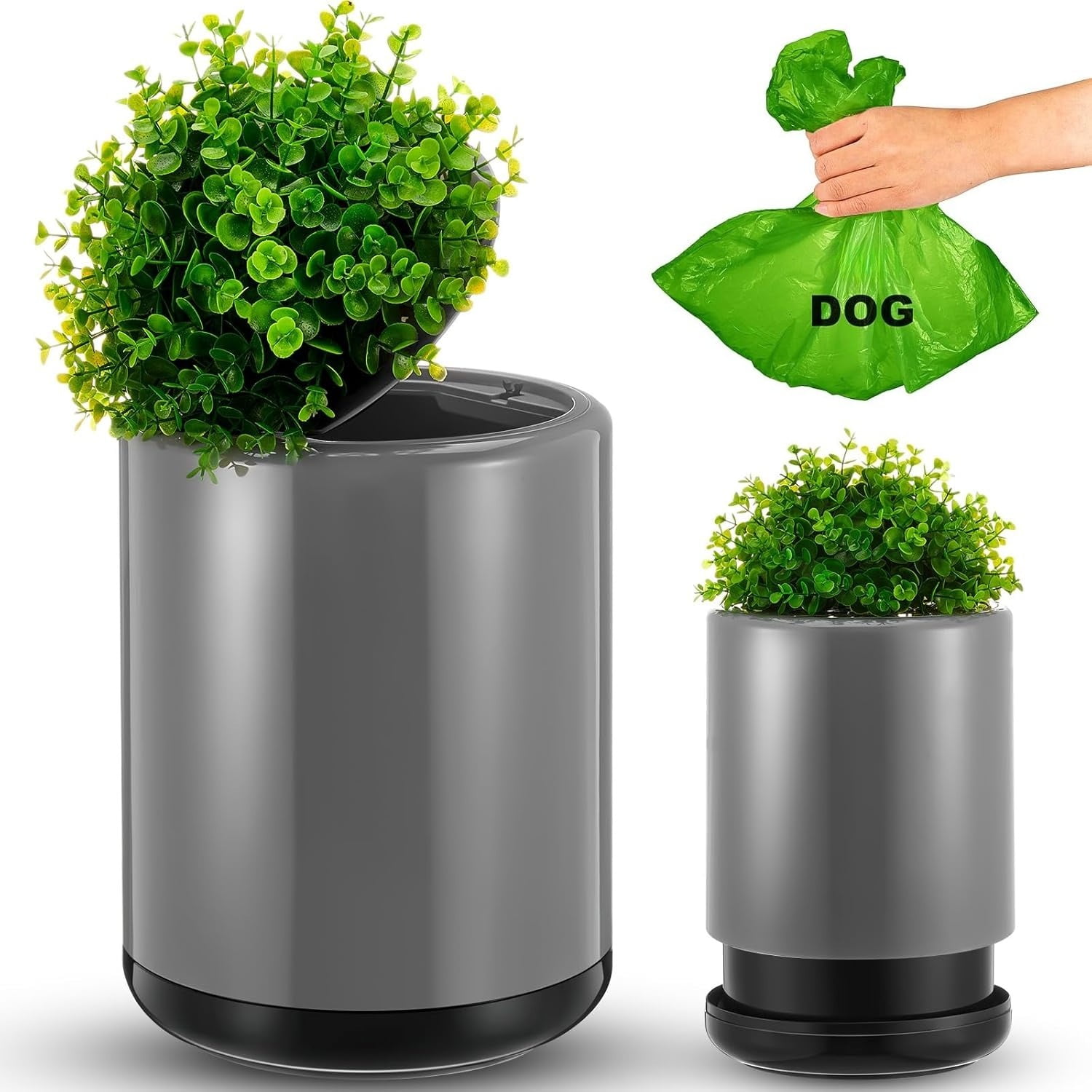 Dog Poop Trash Can Outside 13 L/ 3. 4 Gal Dog Waste Trash Can with Lid ...