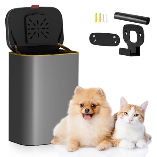 Dog Poop Trash Can Outside,Wall Mounted Metal Dogs Waste Trash Cans ...