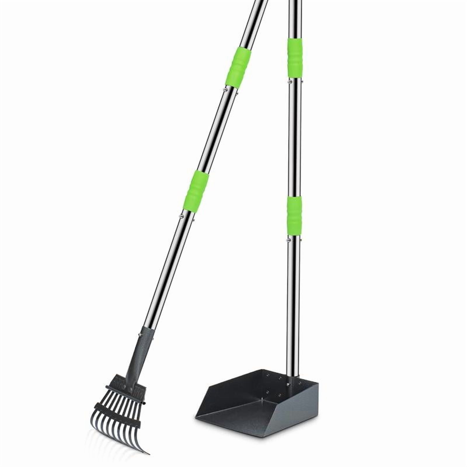 Dog Pooper Scooper with Adjustable Sectional Stainless Handles & Pet ...
