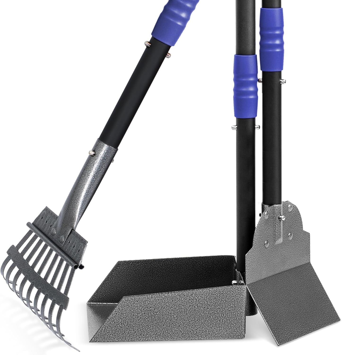 Dog Pooper Scooper, Dog Poop Tray and Rake Set, Pet Waste Removal Scoop ...