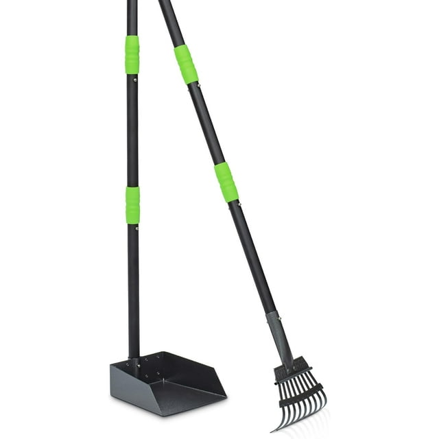 Dog Pooper Scooper, Dog Poop Tray and Rake Set, Pet Waste Removal Scoop ...