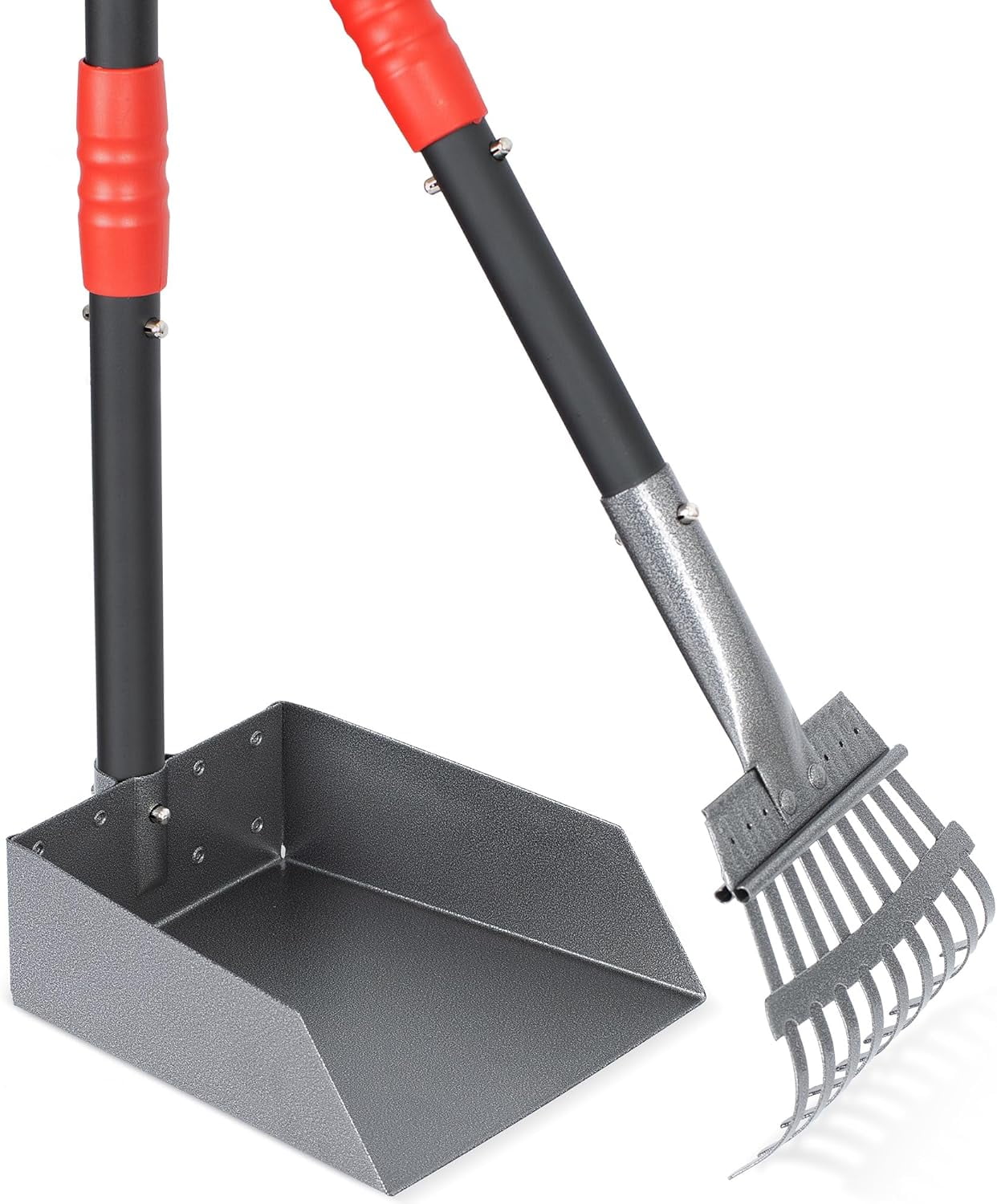 Dog Pooper Scooper, Dog Poop Tray and Rake Set, Pet Waste Removal Scoop ...