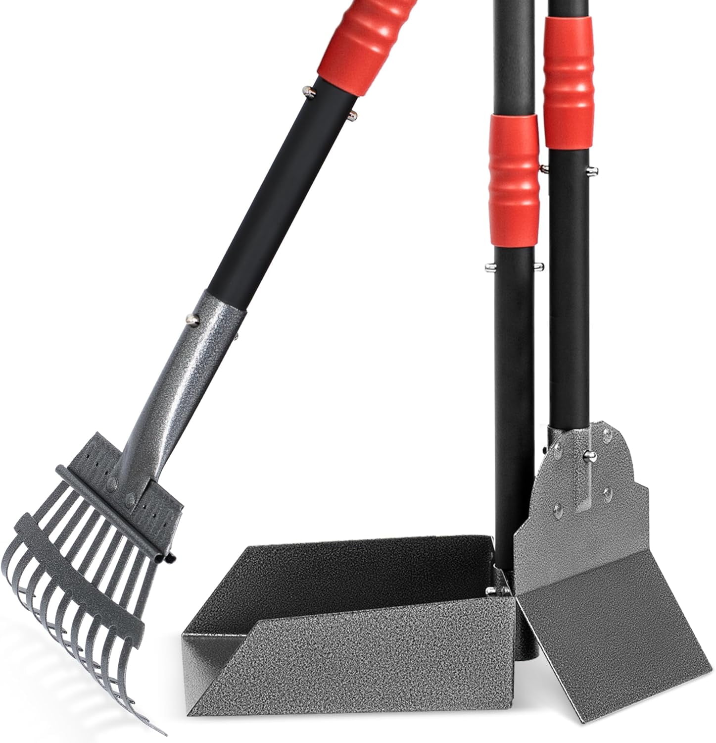 Dog Pooper Scooper, Dog Poop Tray and Rake Set, Pet Waste Removal Scoop ...