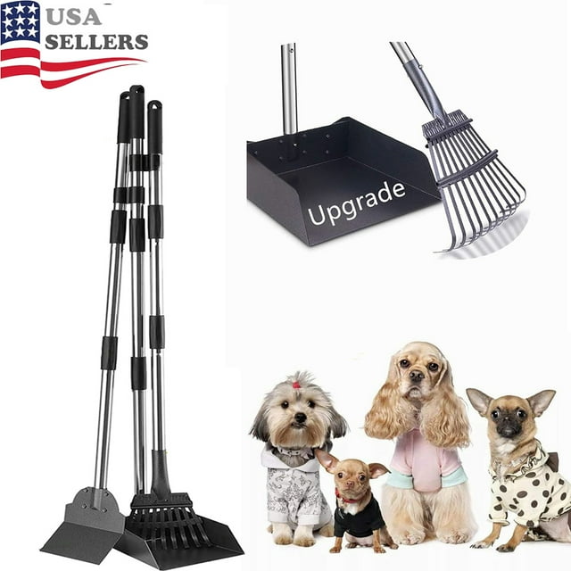 Dog Pooper Scooper, Telescopic Pooper Scooper with Adjustable Long ...