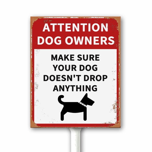No Dog Pooping Sign,Attention Dog Owners, Make Sure Your Dog Doesn't ...