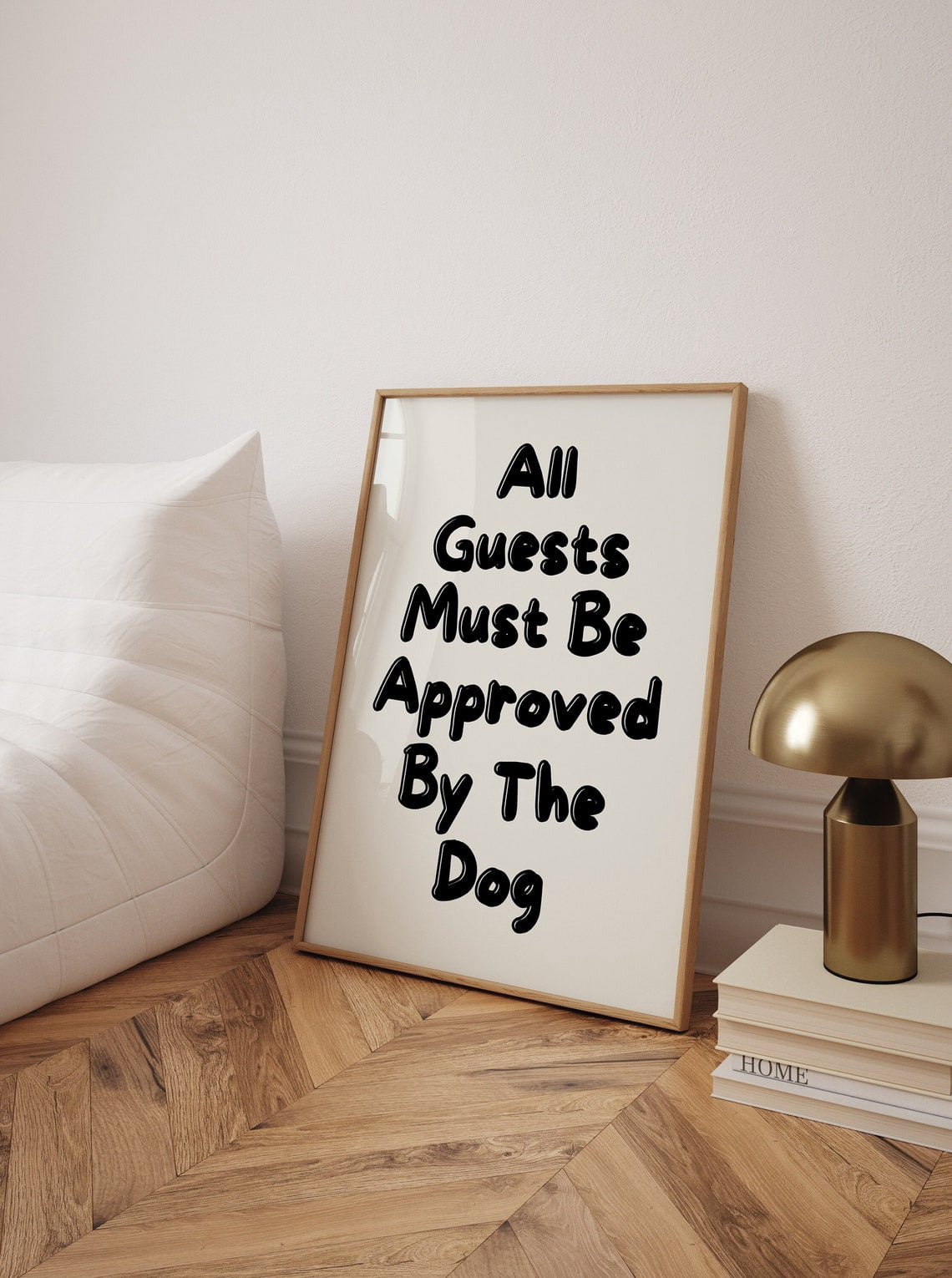 Dog Poster Wall Art, Typography Dog Illustration For Pet Lover Or ...