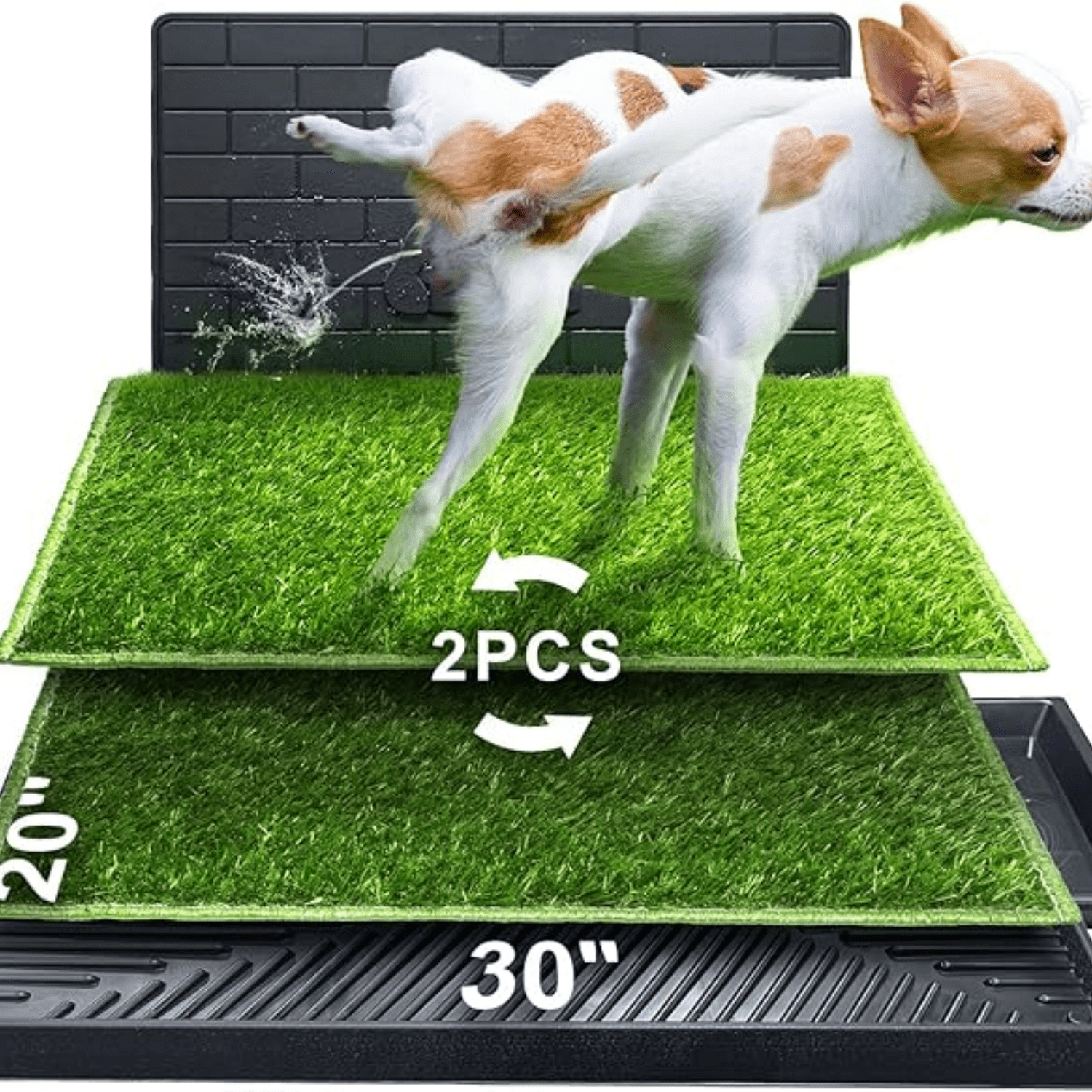 Dog Potty for Indoor or Porch, 2 Pcs Artificial Grass Training Pads ...