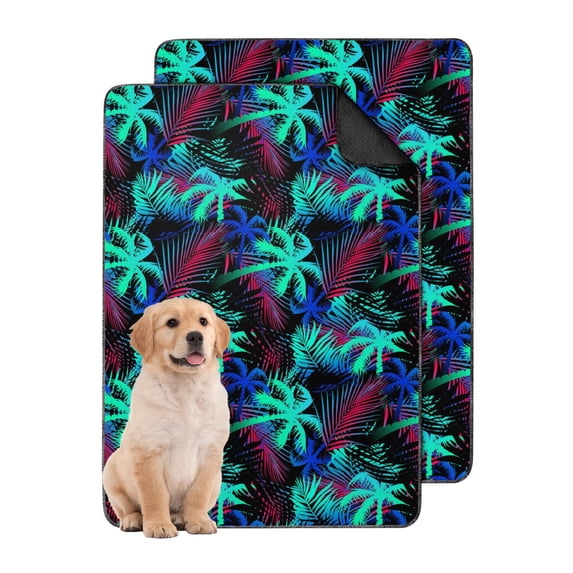 Dog Potty Pads Washable with Tropical Plants, Reusable Leakproof ...