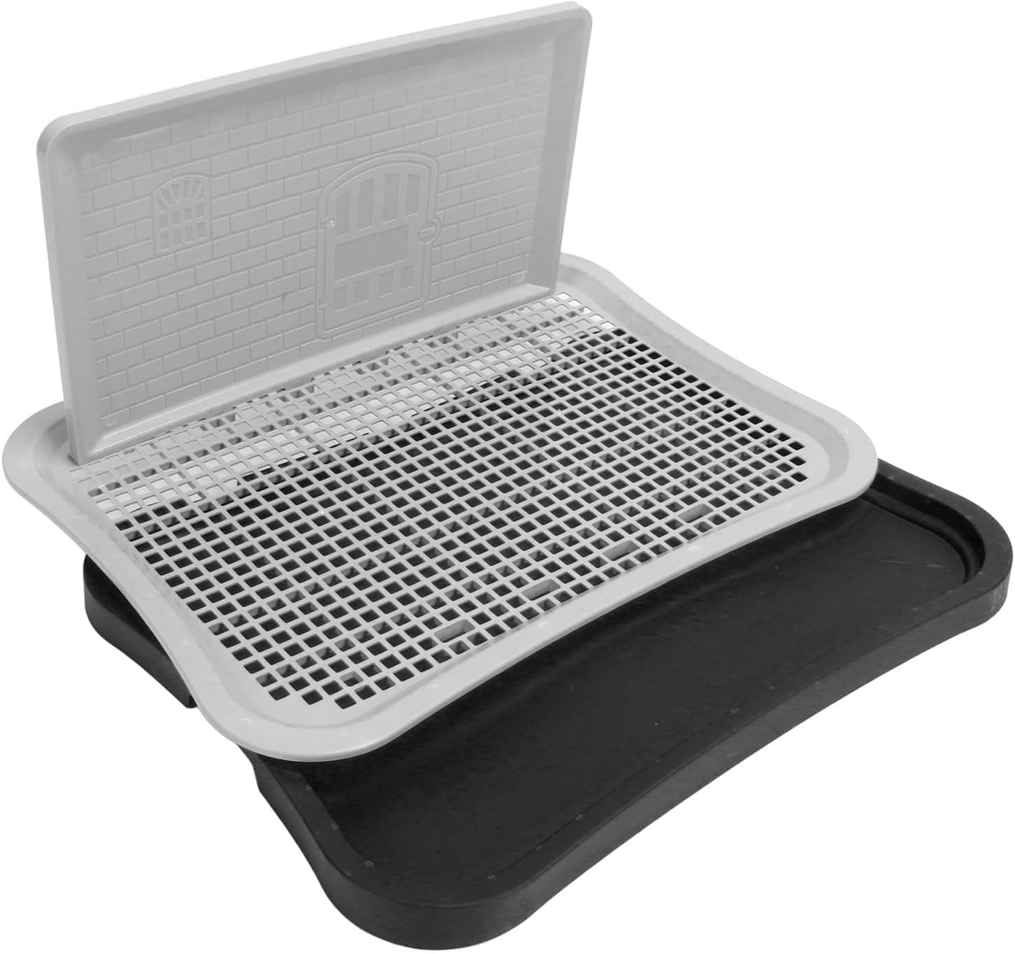 Dog Potty Tray, Portable Dog Training Toilet with Wall Column ...