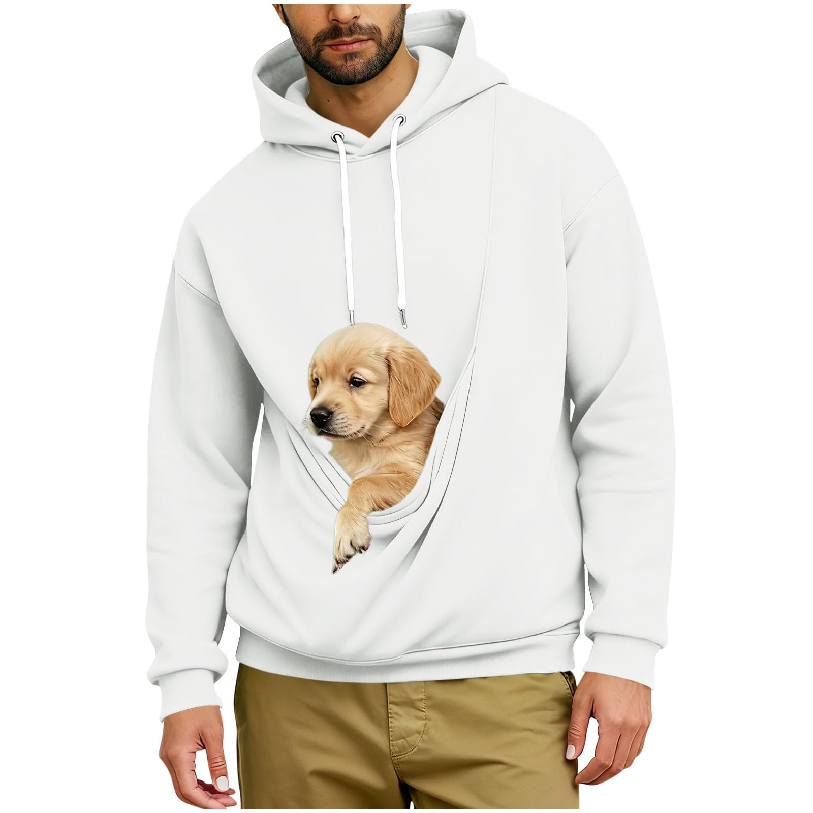 Dog Pouch Hoodie For Men Women Kangaroo Pocket Cat Pouch Sweatshirts ...