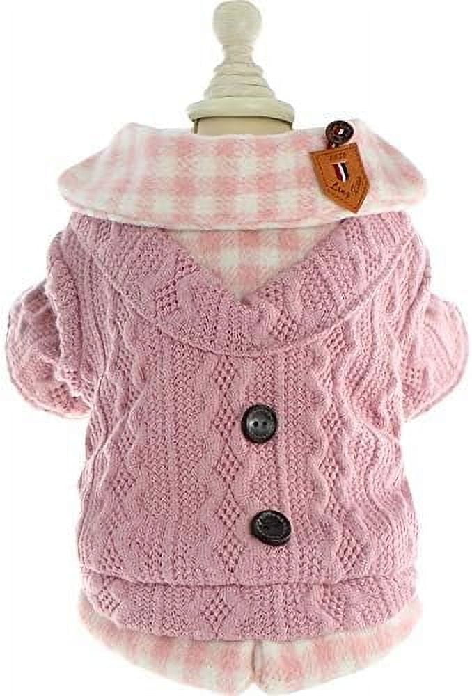 Dog Princess Sweater for Small Dogs Thick Shirt Plaid Clothes Costume ...