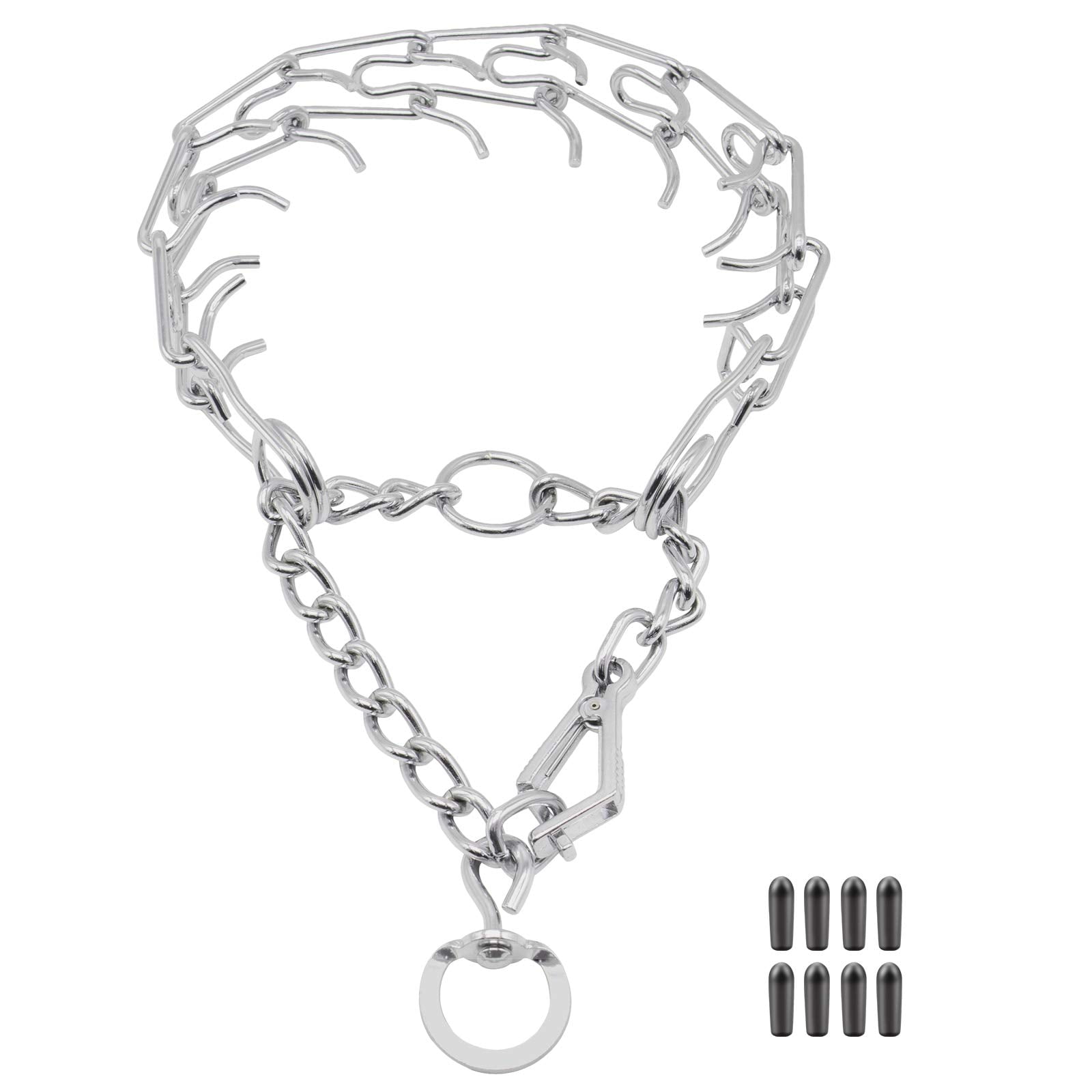 Dog Prong Collar, Ultra-Plus Chrome Plated Training Collar with Quick ...