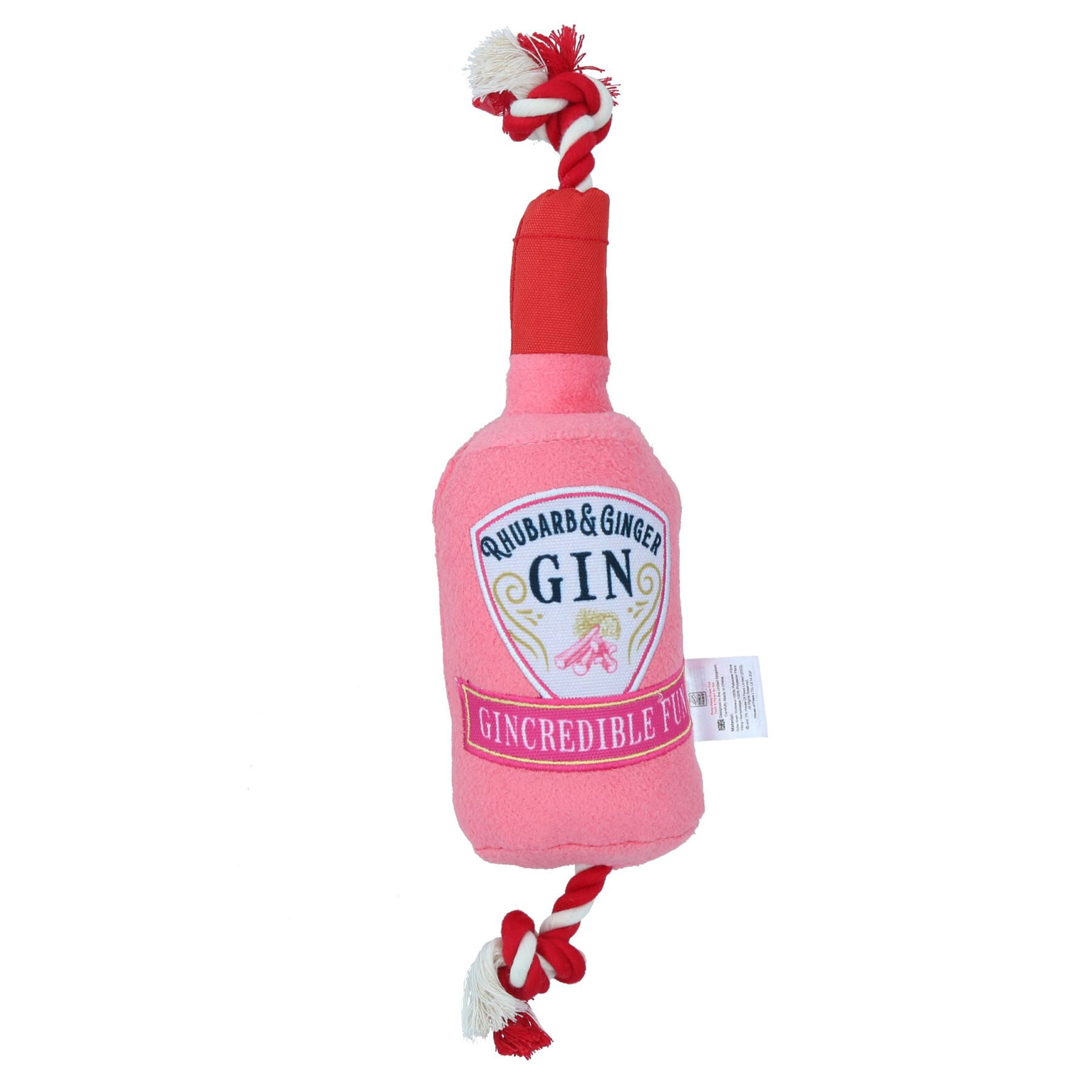 Dog Puppy Gift Pink Gin Bottle Plush Toy Drink Themed Soft Plush Toy ...