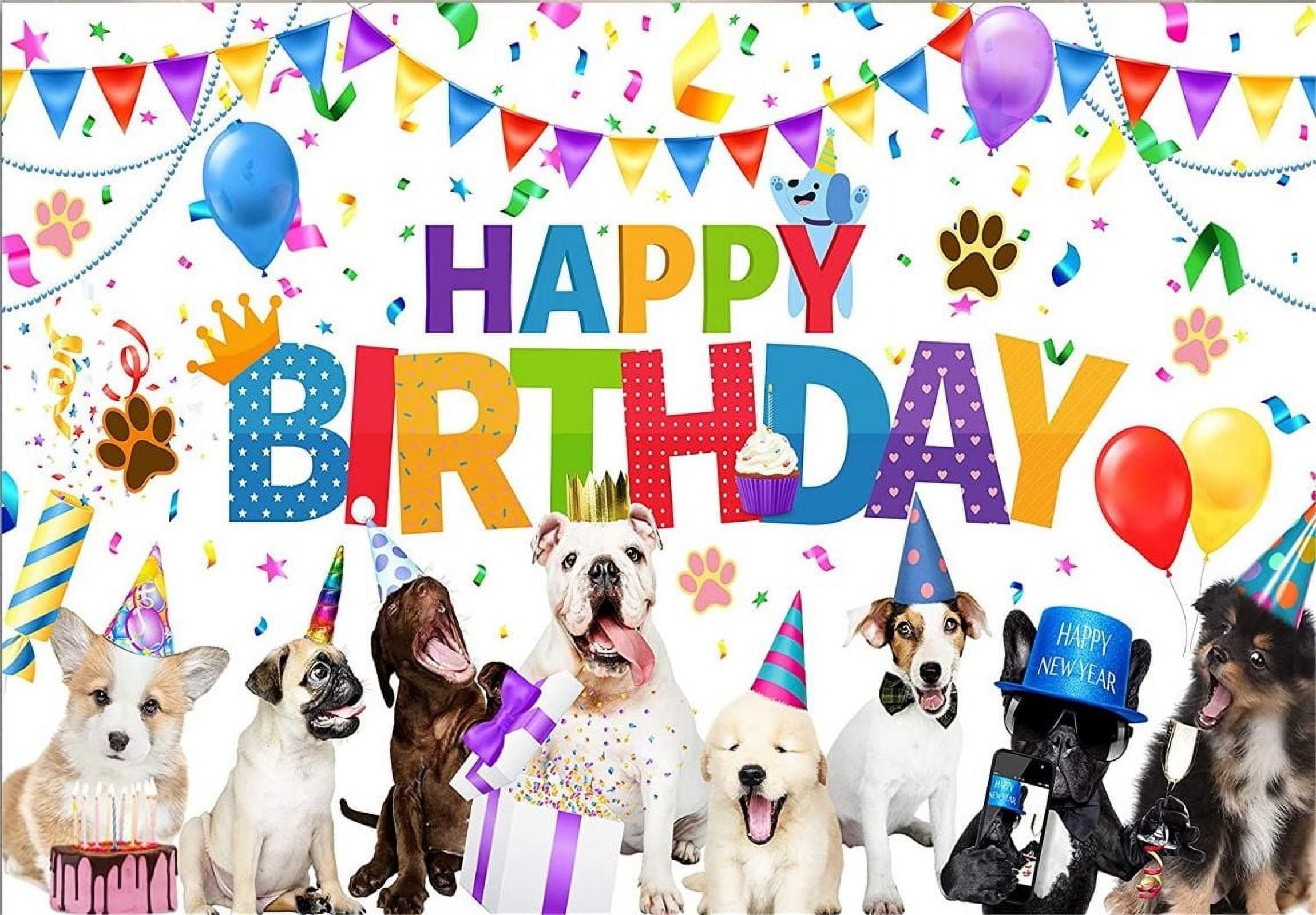 Dog Puppy Owner Pet Background Baby Shower Party Photography Backdrops ...