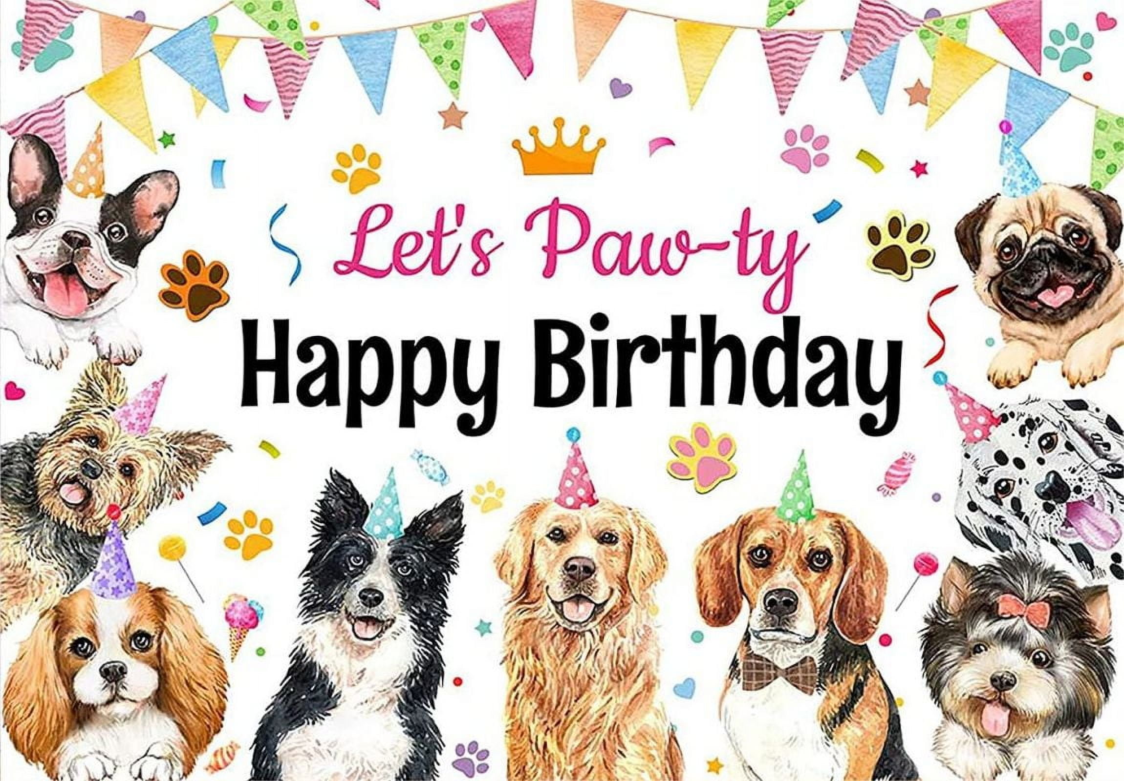 Dog Puppy Owner Pet Background Baby Shower Party Photography Backdrops ...