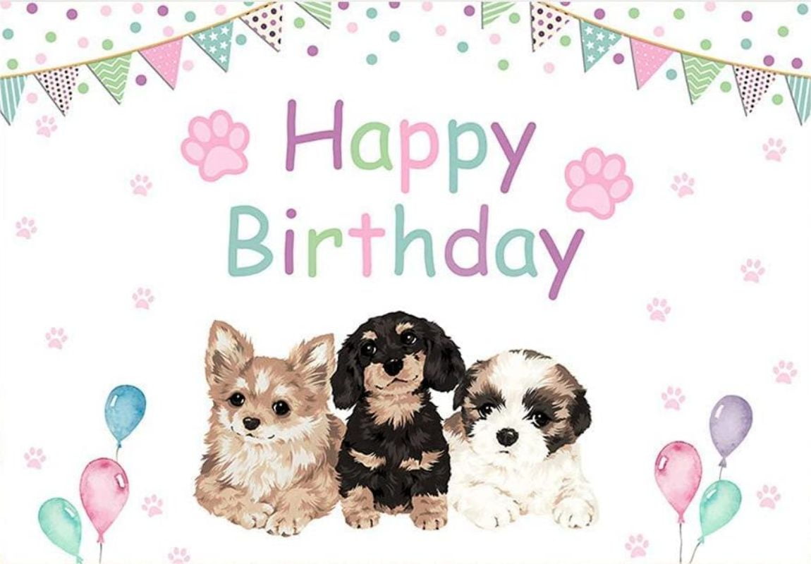 Dog Puppy Owner Pet Photography Backdrops Background Scenic Baby Shower ...